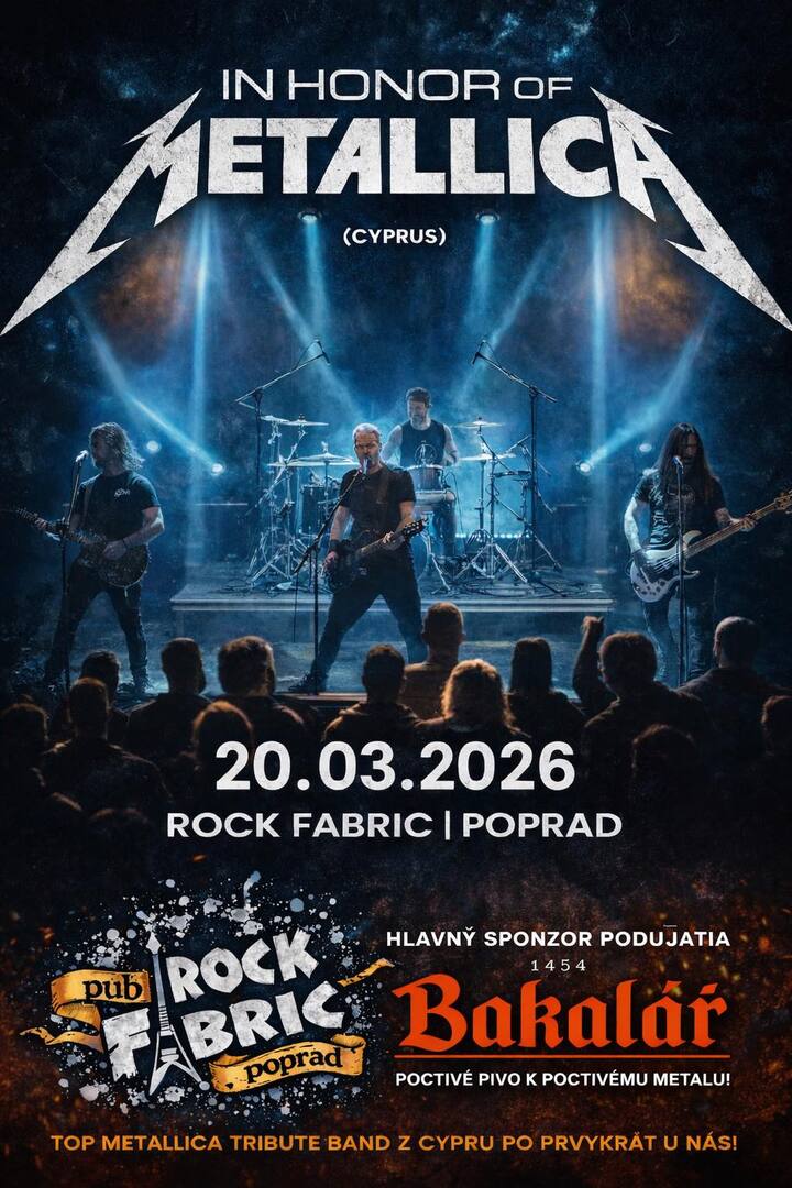 Koncert: In Honor of METALLICA | Slovakia Travel