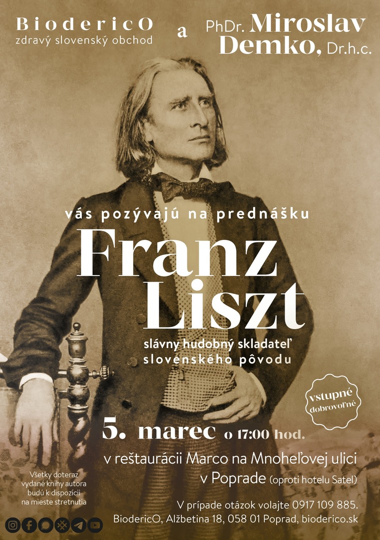 Prednáška: FRANZ LISZT | Slovakia Travel
